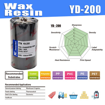 YD200 Standard Wax/Resin TTR - Buy wax/resin TTR for zebra printer ...